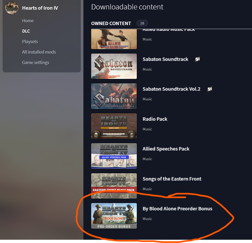 DLC preorder bonuses not showing up | Paradox Interactive Forums