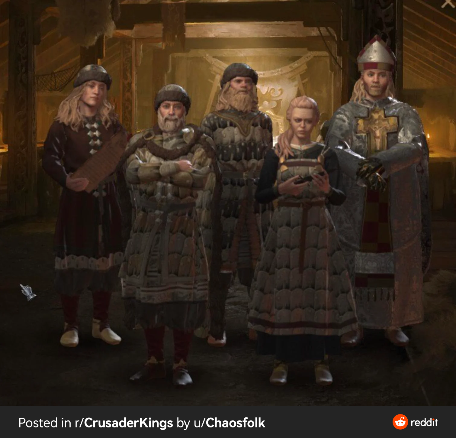 Characters of Northern cultures (Norse, Russian, Suomi) wear clothes with weird "leather scale ...