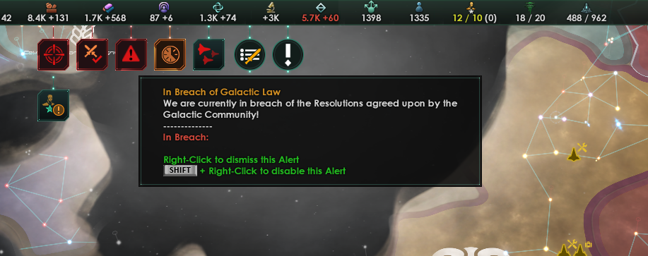 In violation of Galactic Law but no explanation | Paradox Interactive ...
