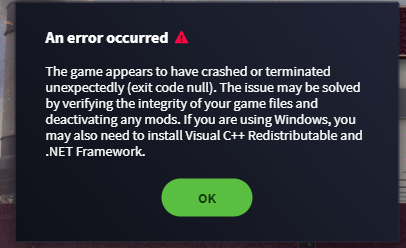 Error message (exit code null) or (exit code 3221225501) | Paradox ...