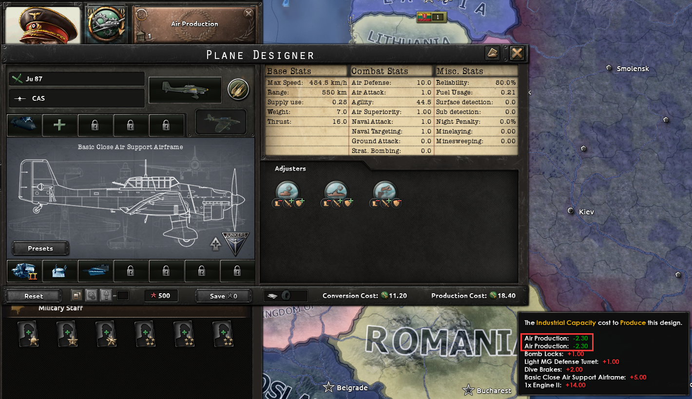 Continuous Focuses 'Air production' will reduce double IC and MIO modifier 'production output ...