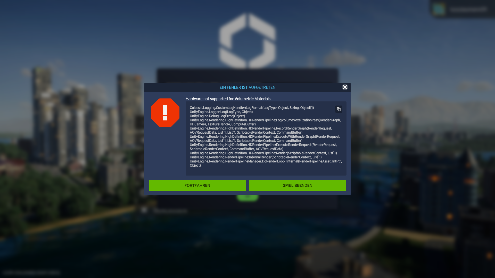 Hardware not supported by Volumetric Materials | Paradox Interactive Forums