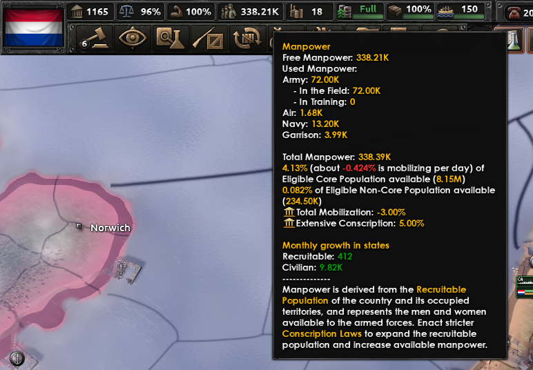 Manpower level not recovering after removing women in the workforce | Paradox Interactive Forums