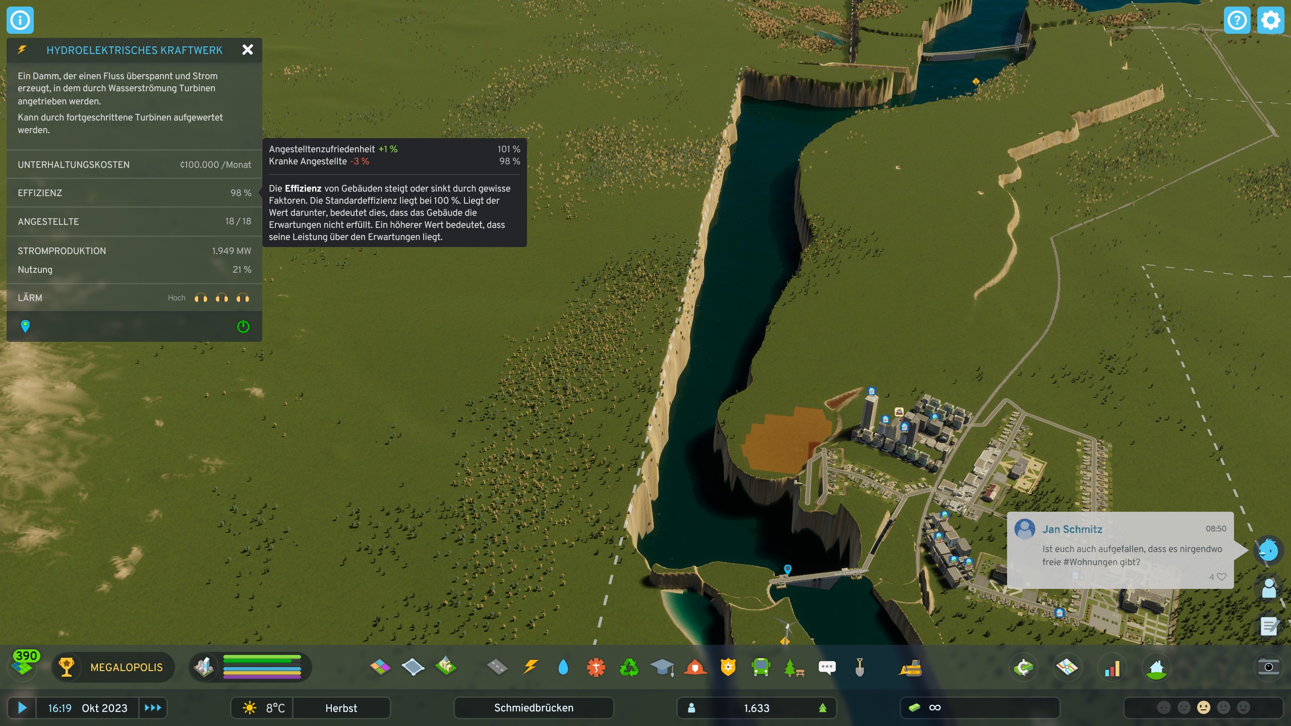 Confirmed - Hydroelectric dams not producing power; "Low Water Depth" penalty never goes away ...