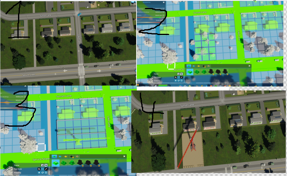 In Review - Connecting roads using the alley road tool seems to ...