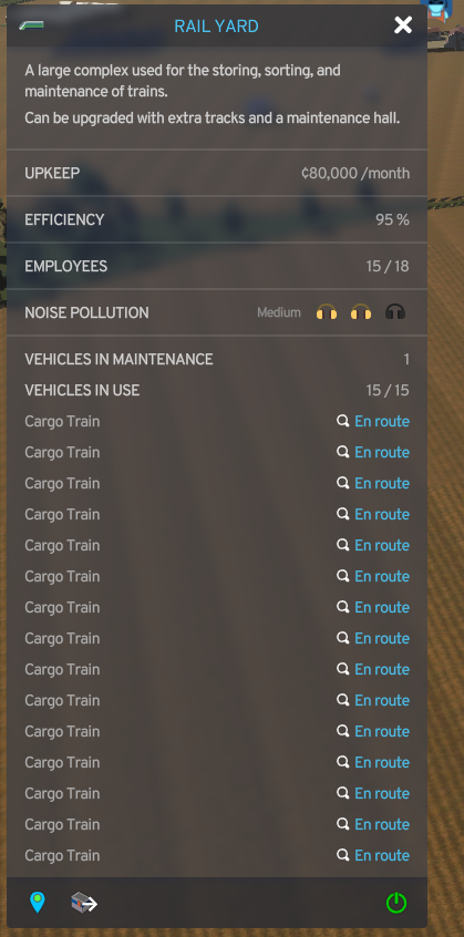 As Designed - No Vehicles message on train station/cargo station (Probably a PEBKAC error ...