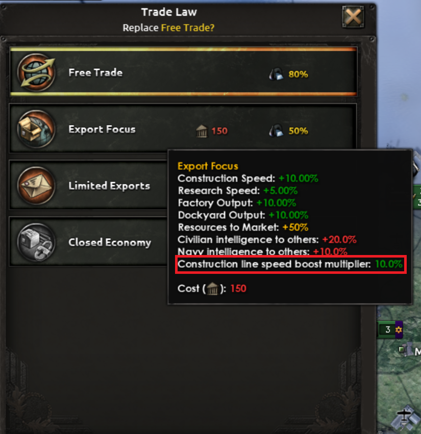 What is construction line speed boost multiplier? | Paradox Interactive ...