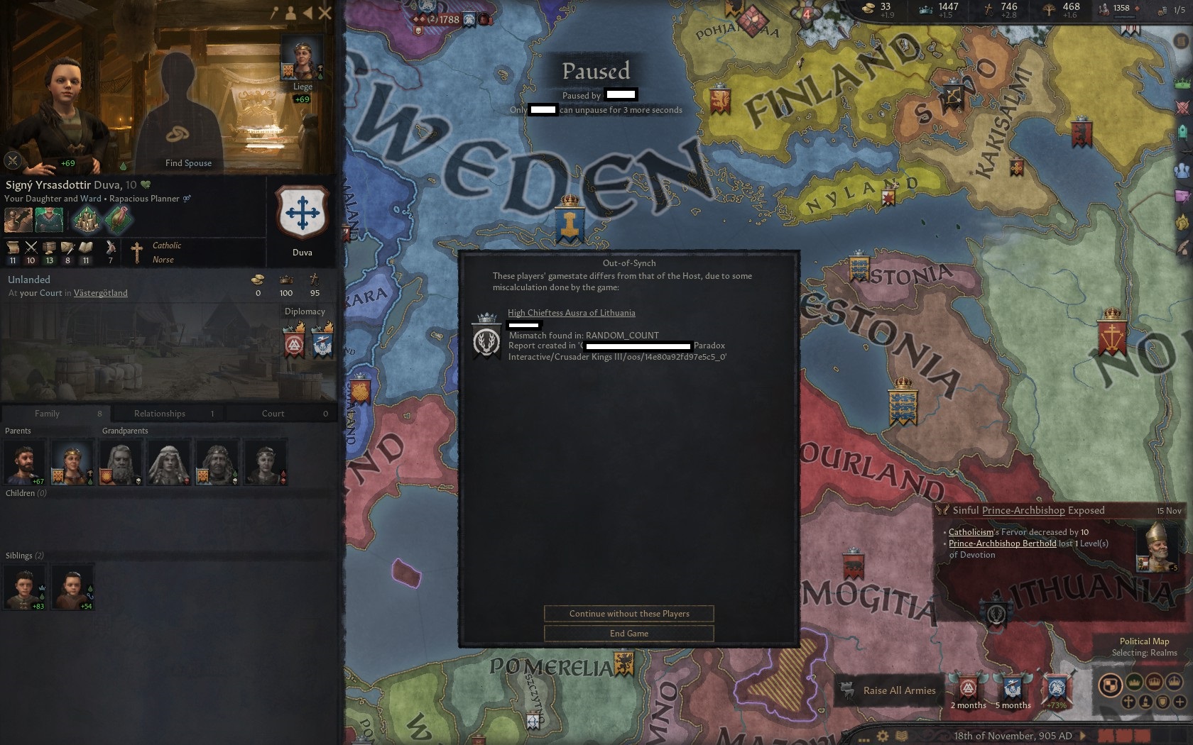 Mismatch and desync in multiplayer | Paradox Interactive Forums