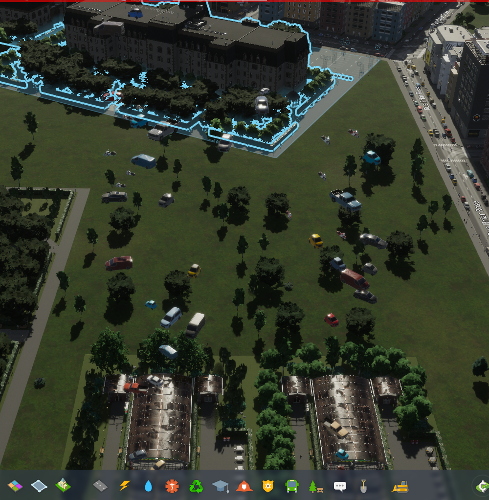 Duplicate - the automated parking building is causing all the cars to stay in place infinitely ...