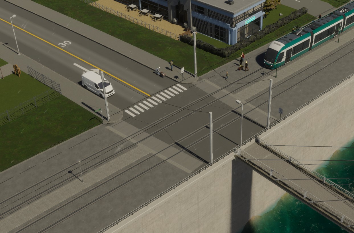 Duplicate - Pedestrian Bridge Intersections Don't Cut Railings ...