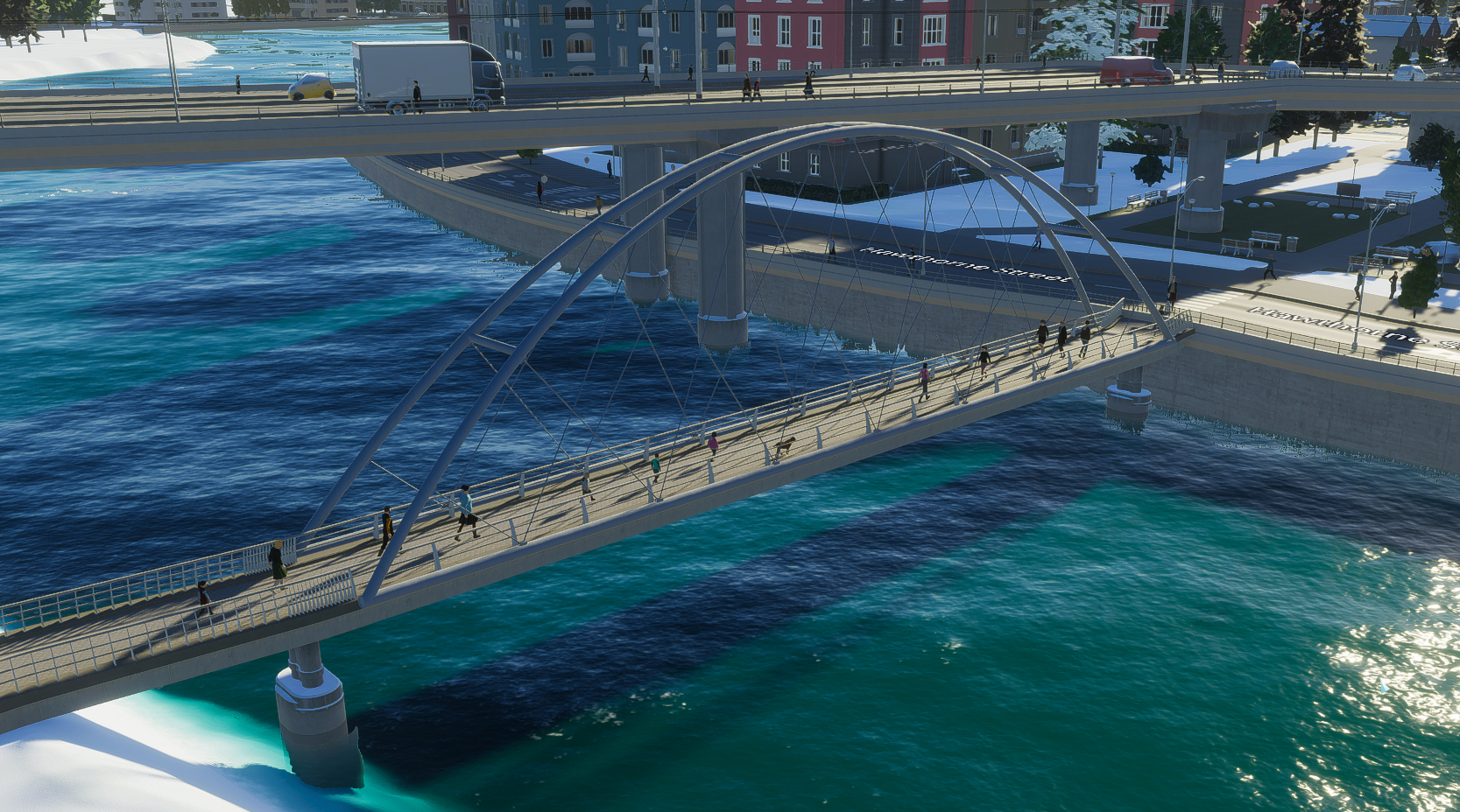 In Review - Pedestrian bridge between elevated road not working ...