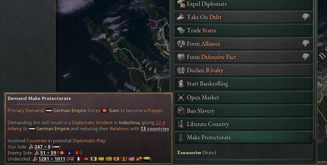 Make protectorate tooltip says it will make them a puppet | Paradox ...