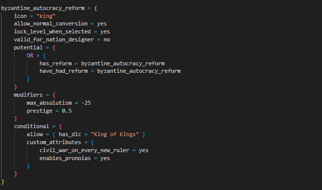 The special government reforms for BYZ are unavailable for other ...
