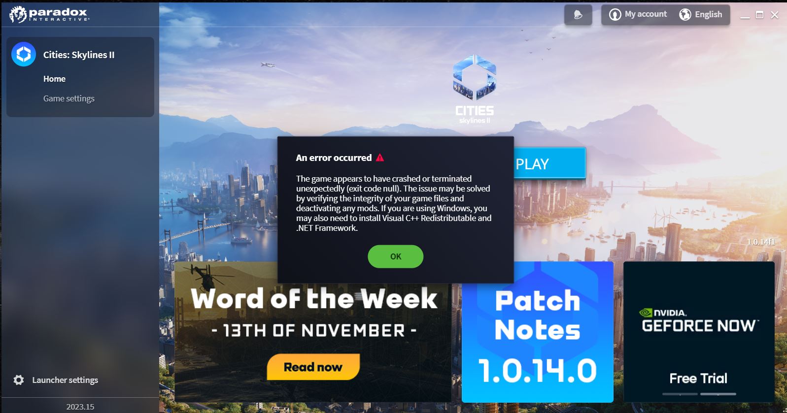 Game crashes immediately after launch | Paradox Interactive Forums