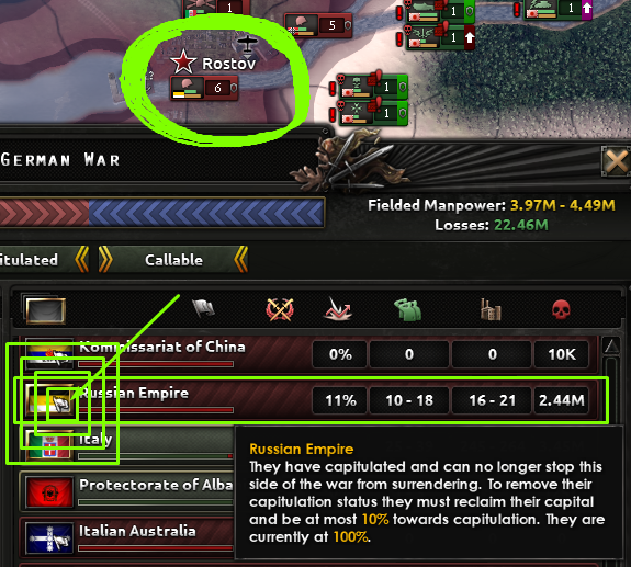 Russia joins Axis against me and and starts the war capitulated BUT ...