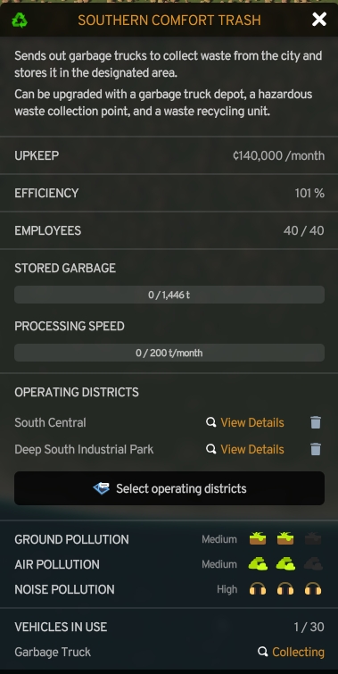 Garbage accumulates. There is a serious problem with the garbage system ...