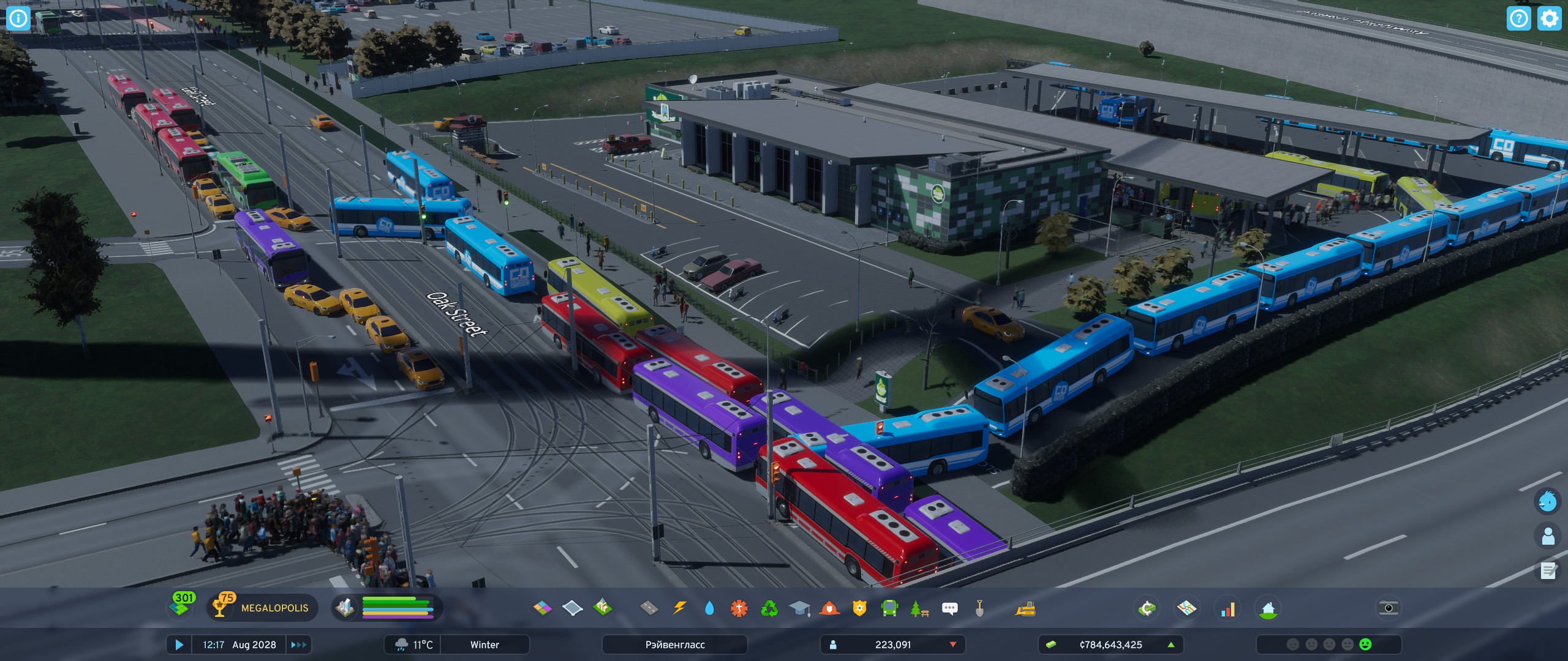 Deadhloop situation at bus terminal. Wrong designed entrances ...