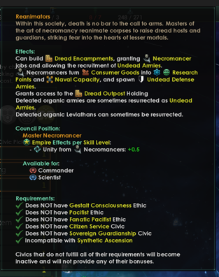 Why is reanimators banned from Synthetic Ascension? | Paradox Interactive Forums