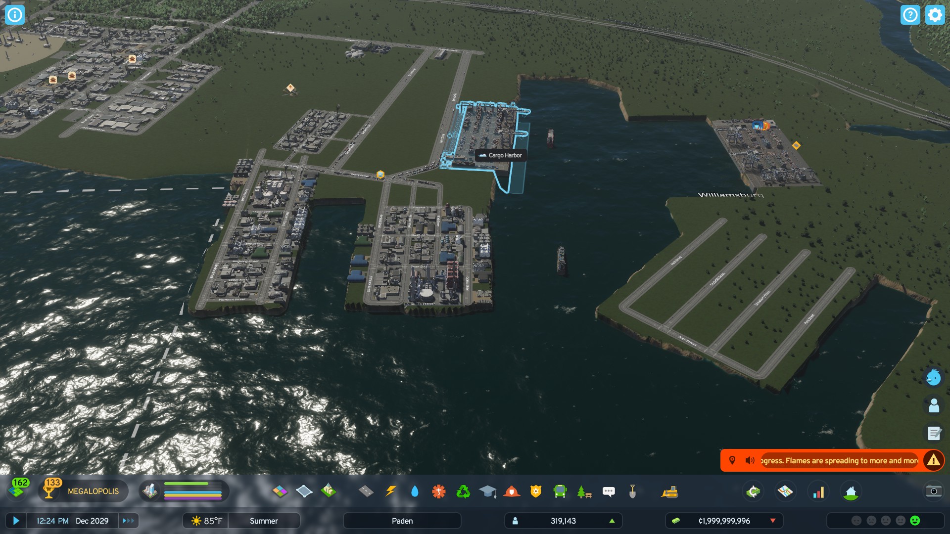 Cargo Harbor - vehicles only using 1 entrance causing traffic jam ...