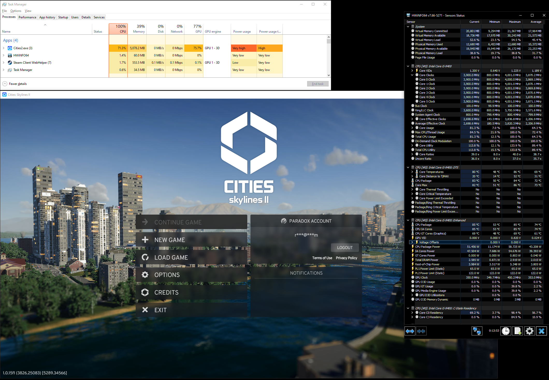 CPU & GPU Utilization on Main Menu/Home Screen are High | Paradox Interactive Forums