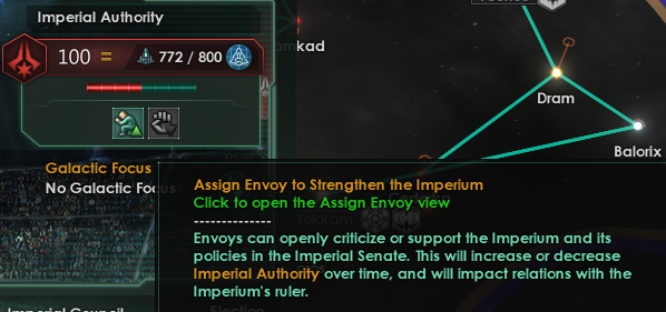 Confirmed - Stellaris - 3.10.2 [1cff] : Galactic Imperium still requires you to assign envoys ...