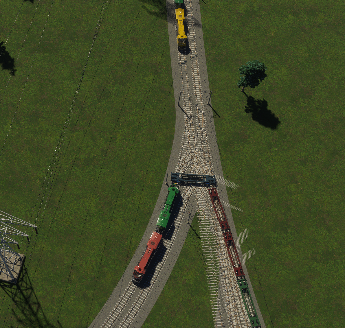 Train doing illegal u-turn :D => caused by IRL impossible rail track ...