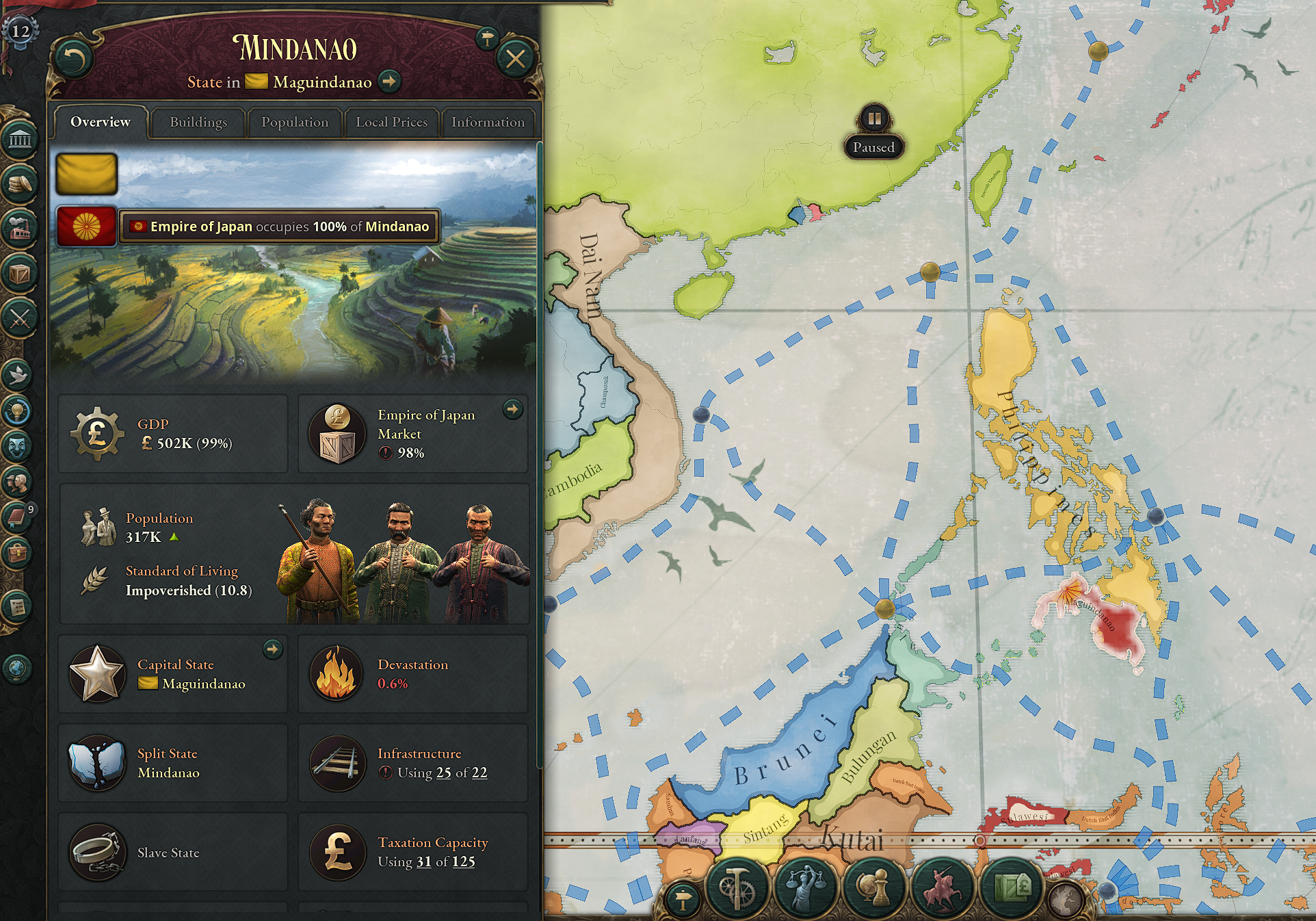 Duplicate - Map: Occupied Indicator Percentage and Territory Overlay ...