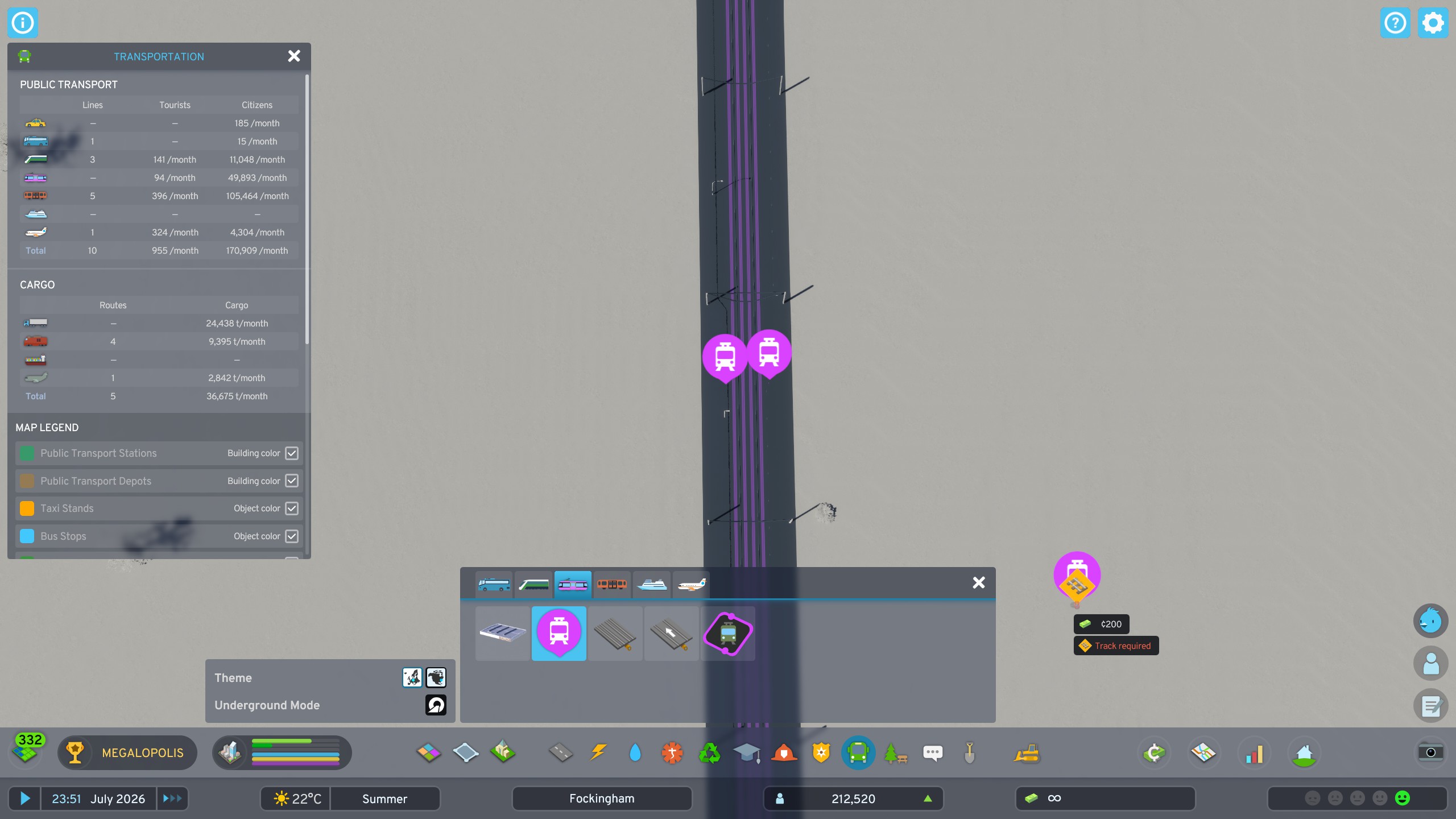 Tram tracks with a station in both direction creates two stations in ...