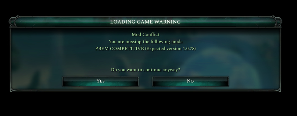 Confirmed - Mod Sync for ongoing PBEM games | Paradox Interactive Forums