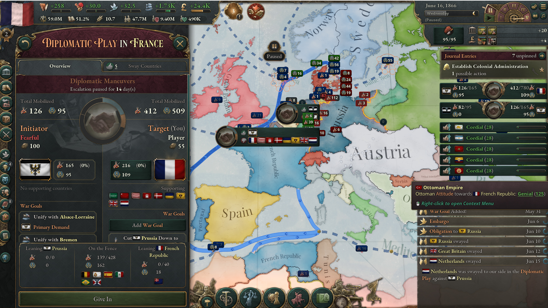 Prussia being cut down to size should not be able to form North German ...