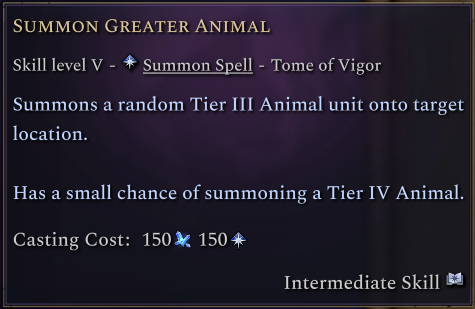 Confirmed - Summon Greater Animal Tooltip Incorrect | Paradox Interactive Forums