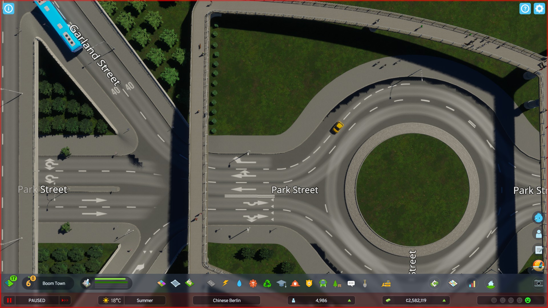 Roundabout exiting into 3-lane not using 3rd lane | Paradox Interactive ...