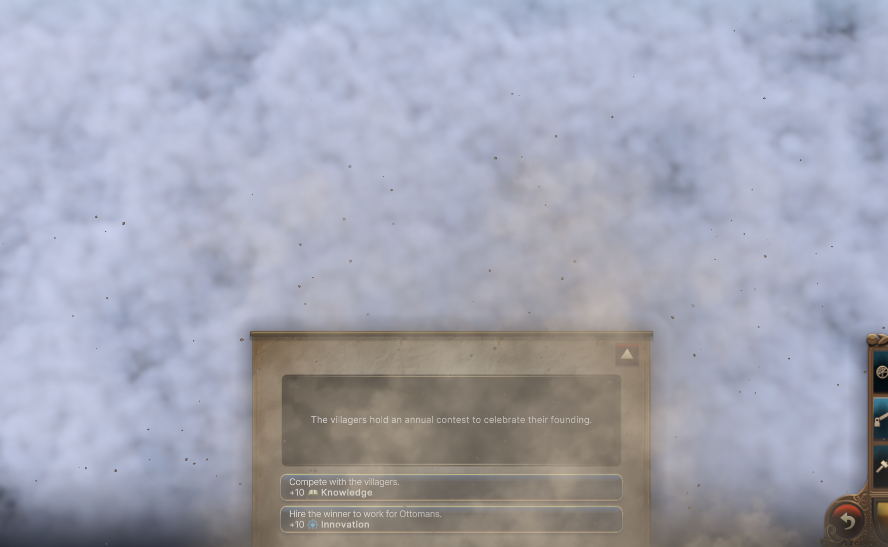 Funny visual glitch; minimize the goodie hut outcome window, and then quickly pan the camera in ...