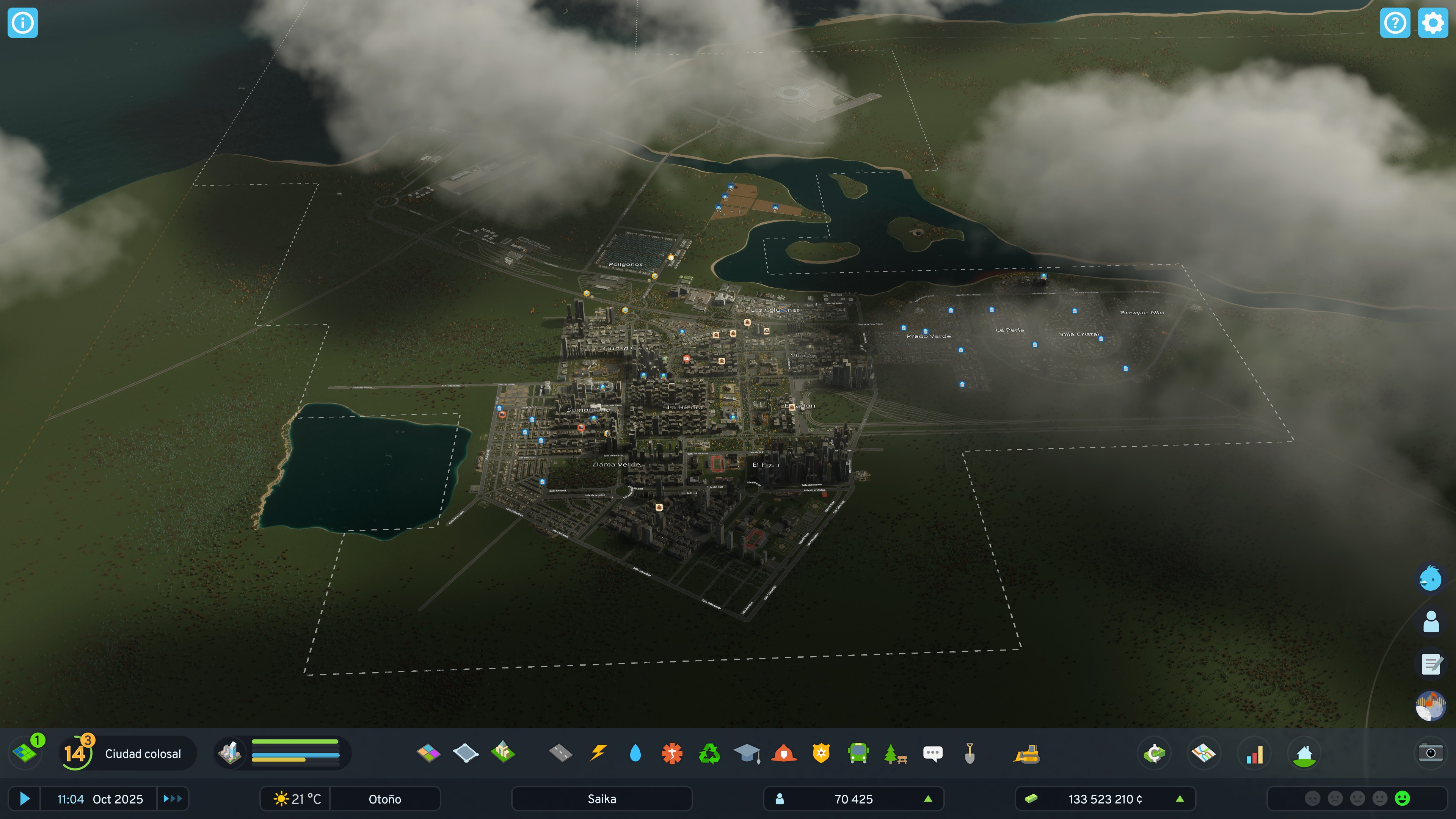 The clouds disappear from the sky on the Corral Riches map shortly ...