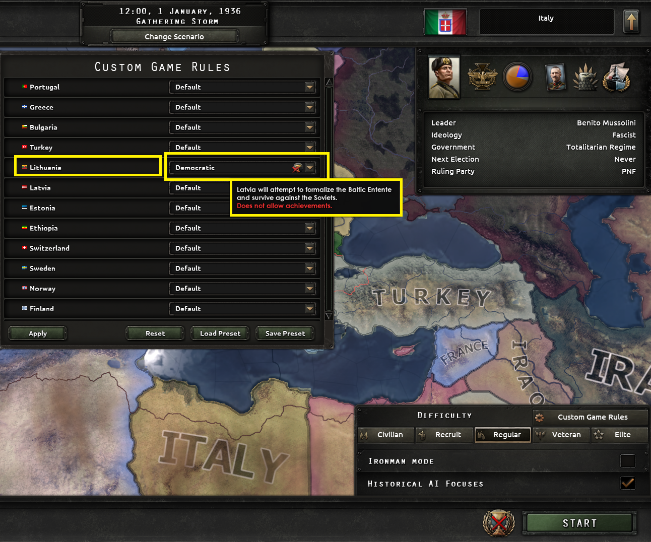 Confirmed - Lithuania Custom Game Rules Tooltip Incorrect - Shows Wrong ...