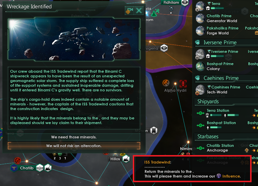 Stellaris - 3.11.1 [0a36] : distar.1 bugs out if borders are closed or no valid neighbour is ...