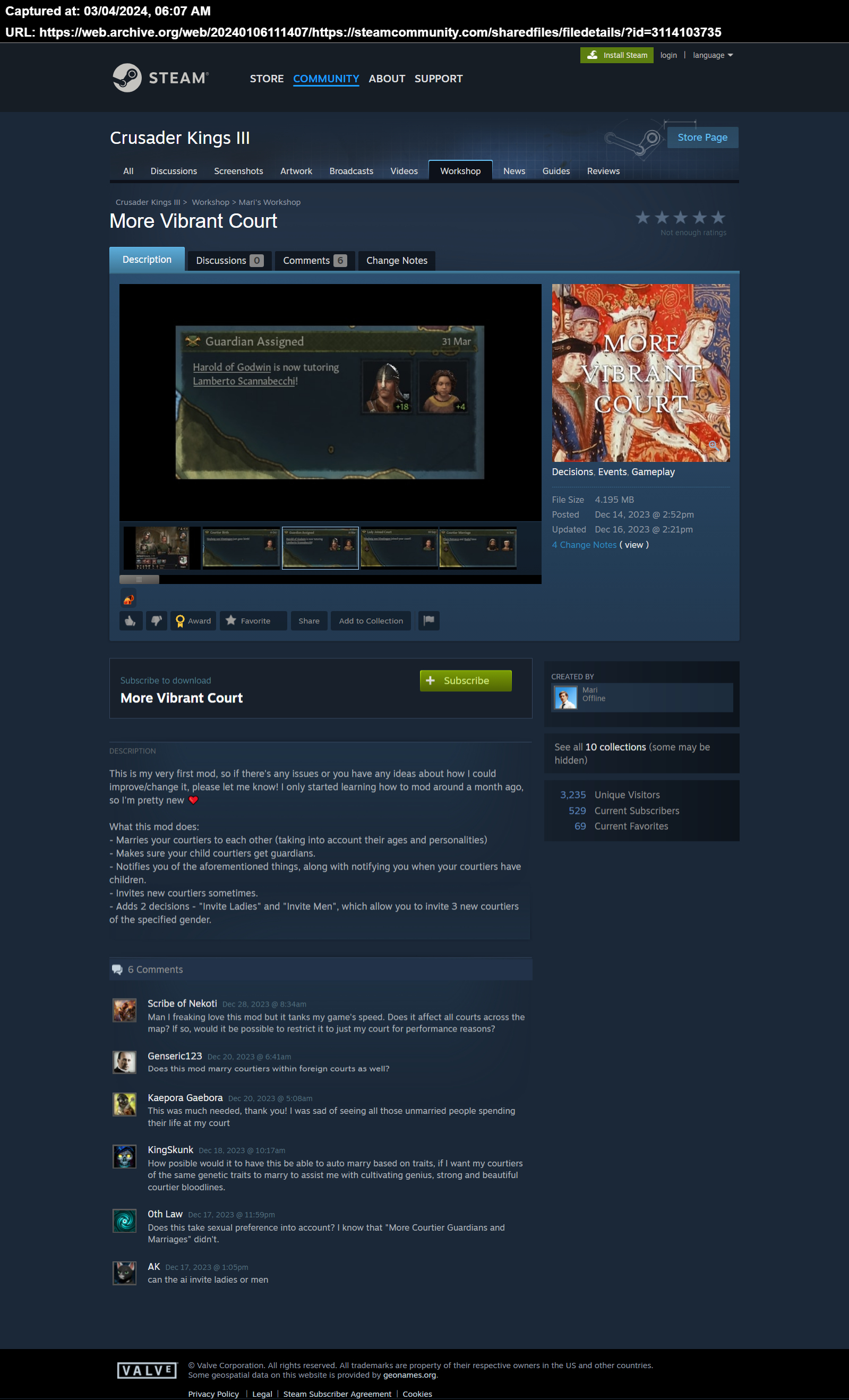 More Vibrant Court mod: Does Anyone Have it Downloaded on Your Hard ...