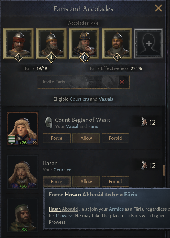 Add "Force [to serve as knight]" button to the Change Accolade ...