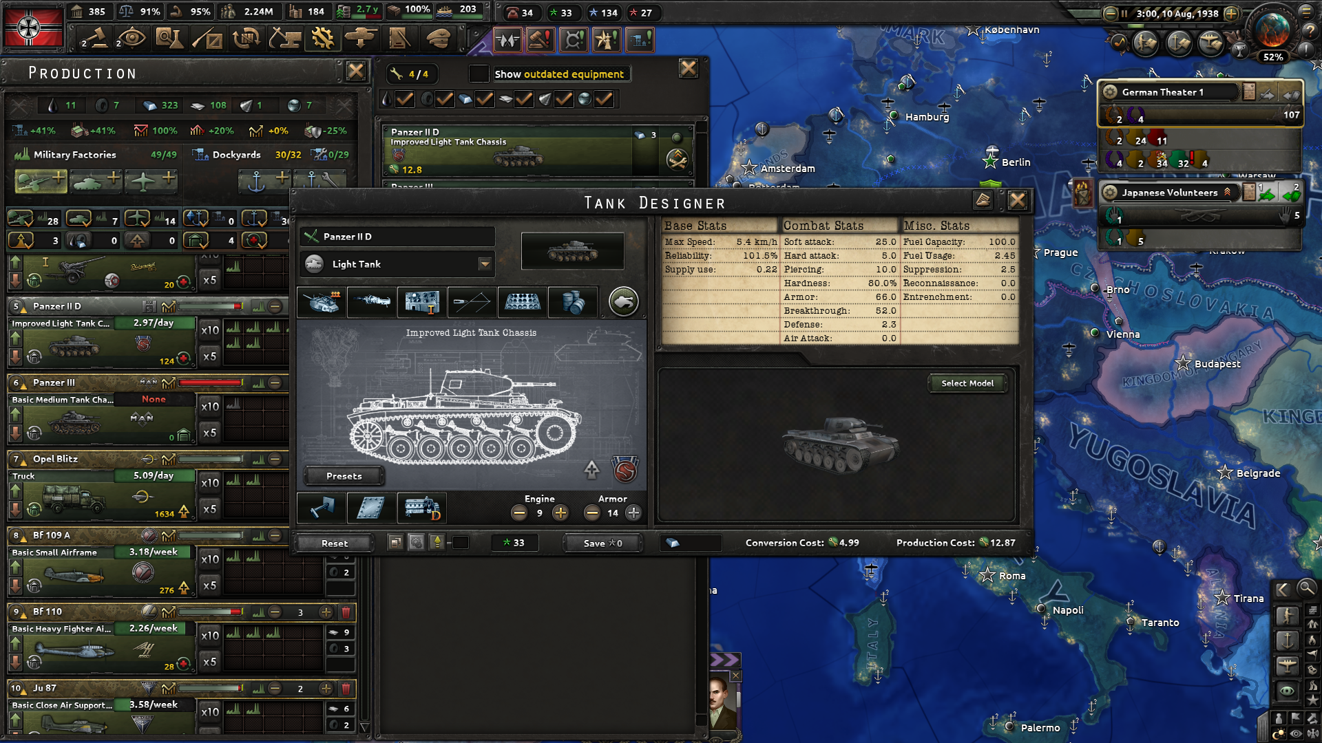 Question about tank production, Armored Recon, and a Bunch of Light ...