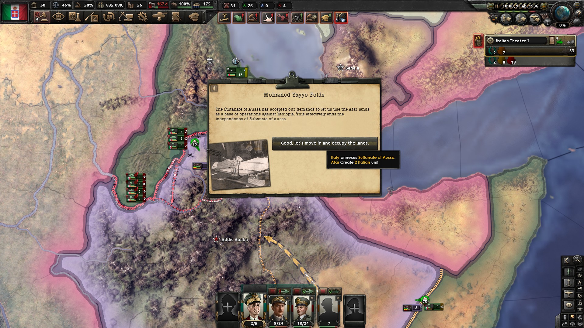 Italy-Aussa subjugation- new units created? | Paradox Interactive Forums