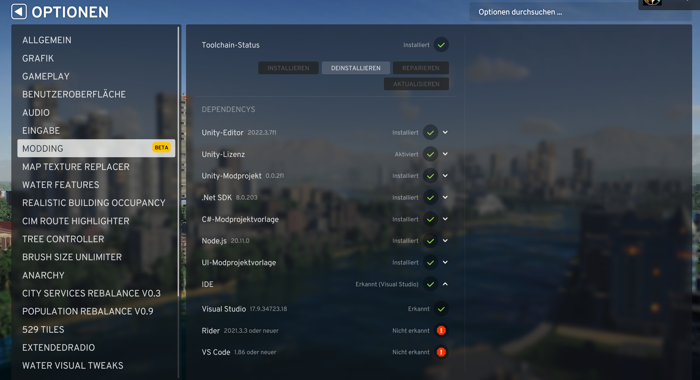 [Problem solved, ticket can be closed] C# mod project template not ...