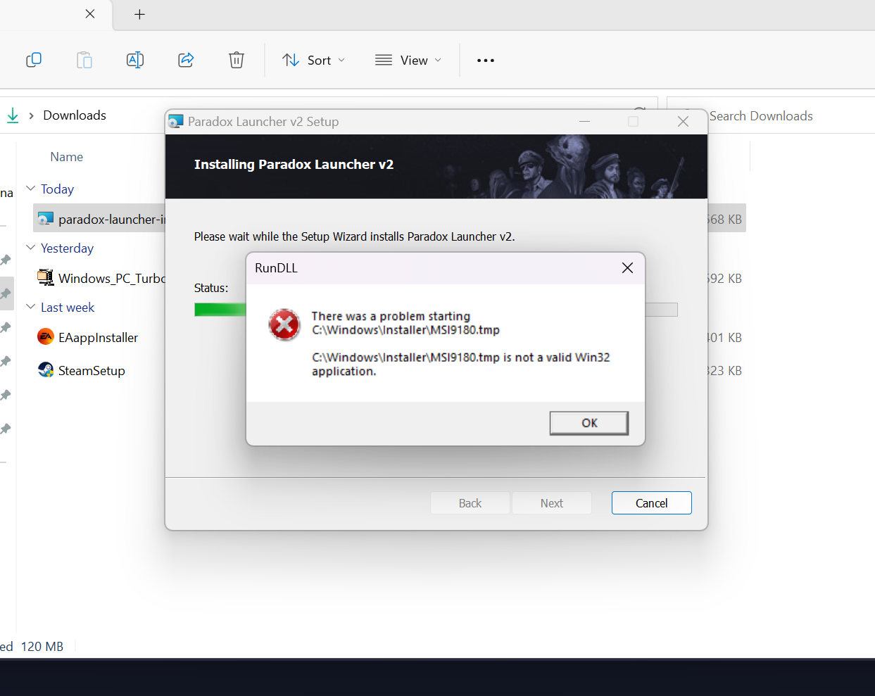 Paradox Launcher V2 not a valid Win32 application | Paradox Interactive ...
