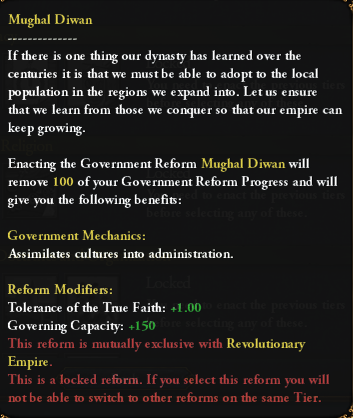 Why is the Mughals Diwan incompatible with Revolutionary Empire ...