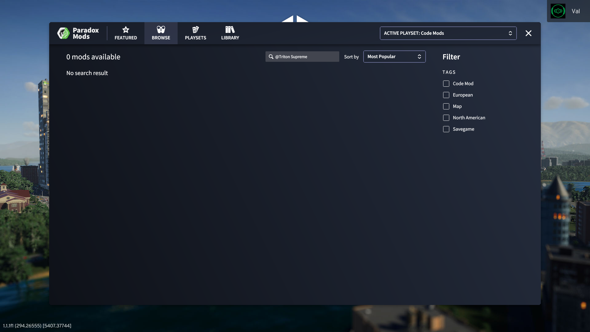 Searching for mods by author fails if the author's name has a space ...