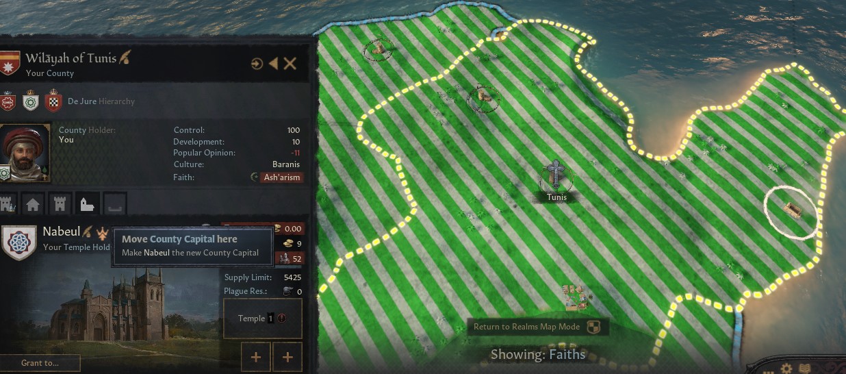 If a tribal ruler has lay clergy, will it be possible to turn a tribal holding into temple ...