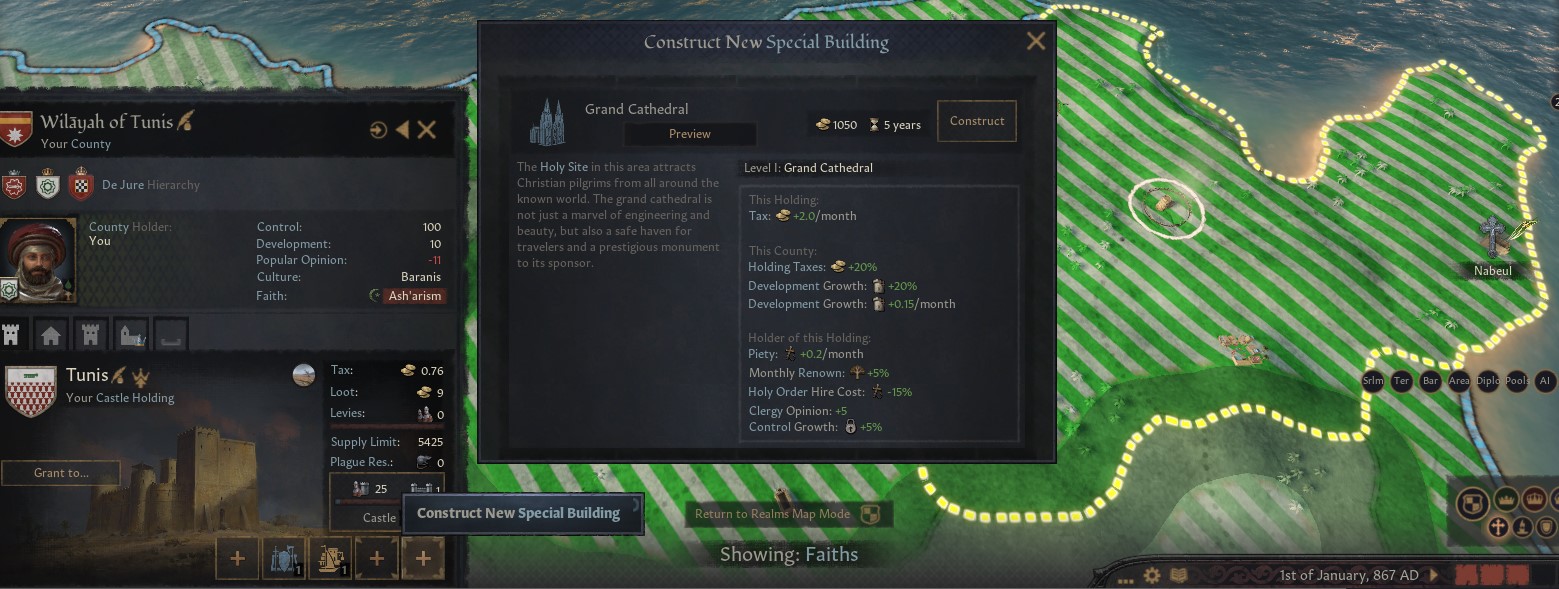 If a tribal ruler has lay clergy, will it be possible to turn a tribal holding into temple ...