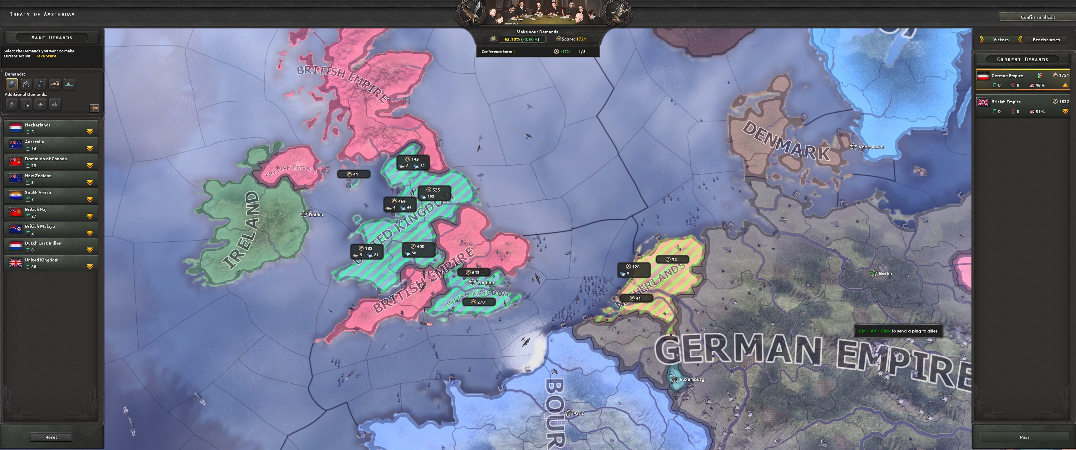 As Designed - If a nation you declare war on, has its own civil war, because of that declaration ...