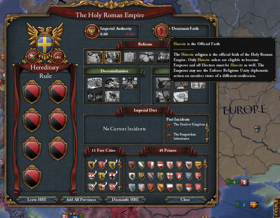Confirmed - HRE Hussite official faith leads to hereditary rule ...