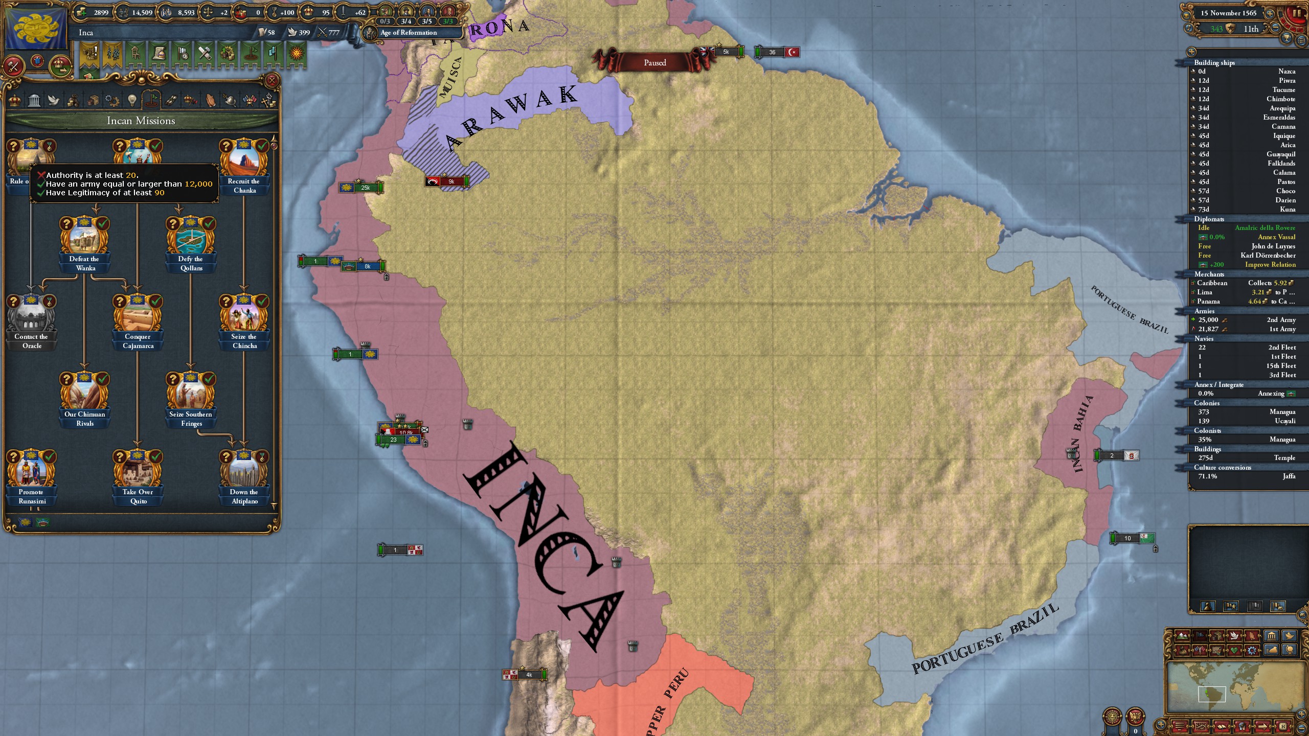 Inca Achievements Eu4