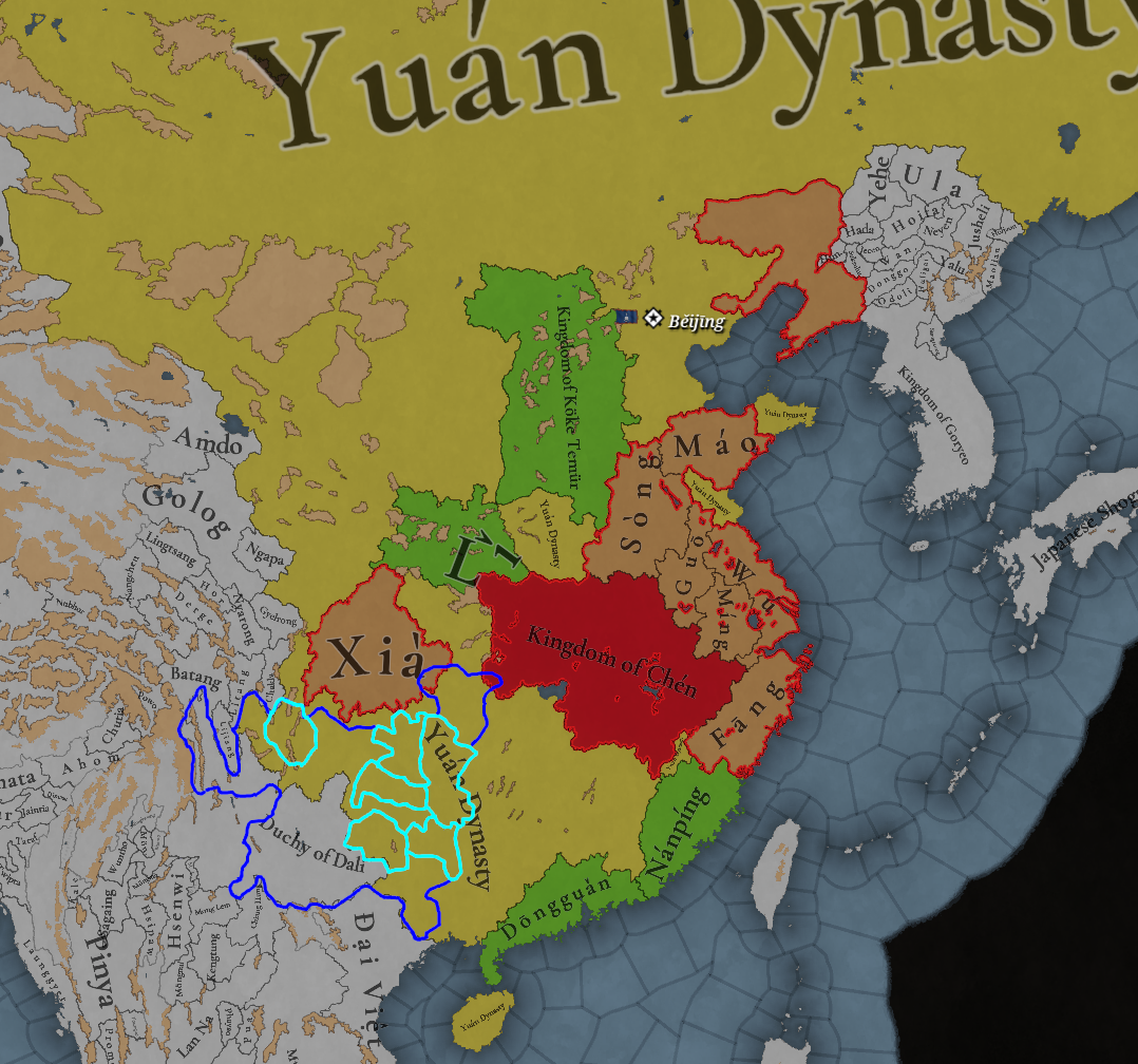 Please include the autonomous tusi states of southwestern China ...